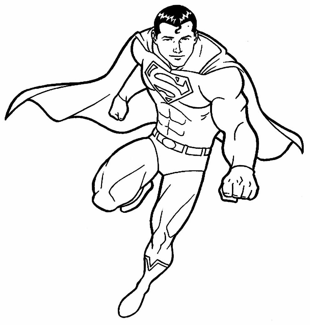 Desenhos do Super-Homem para colorir - Bora Colorir