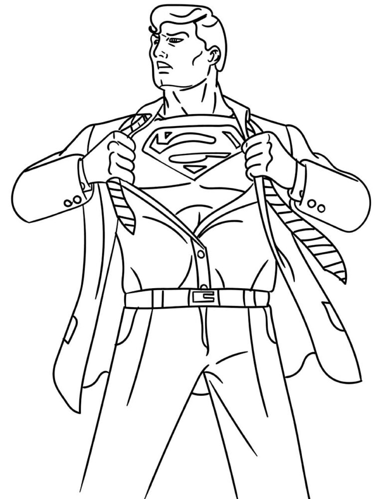 Desenhos do Super-Homem para colorir - Bora Colorir