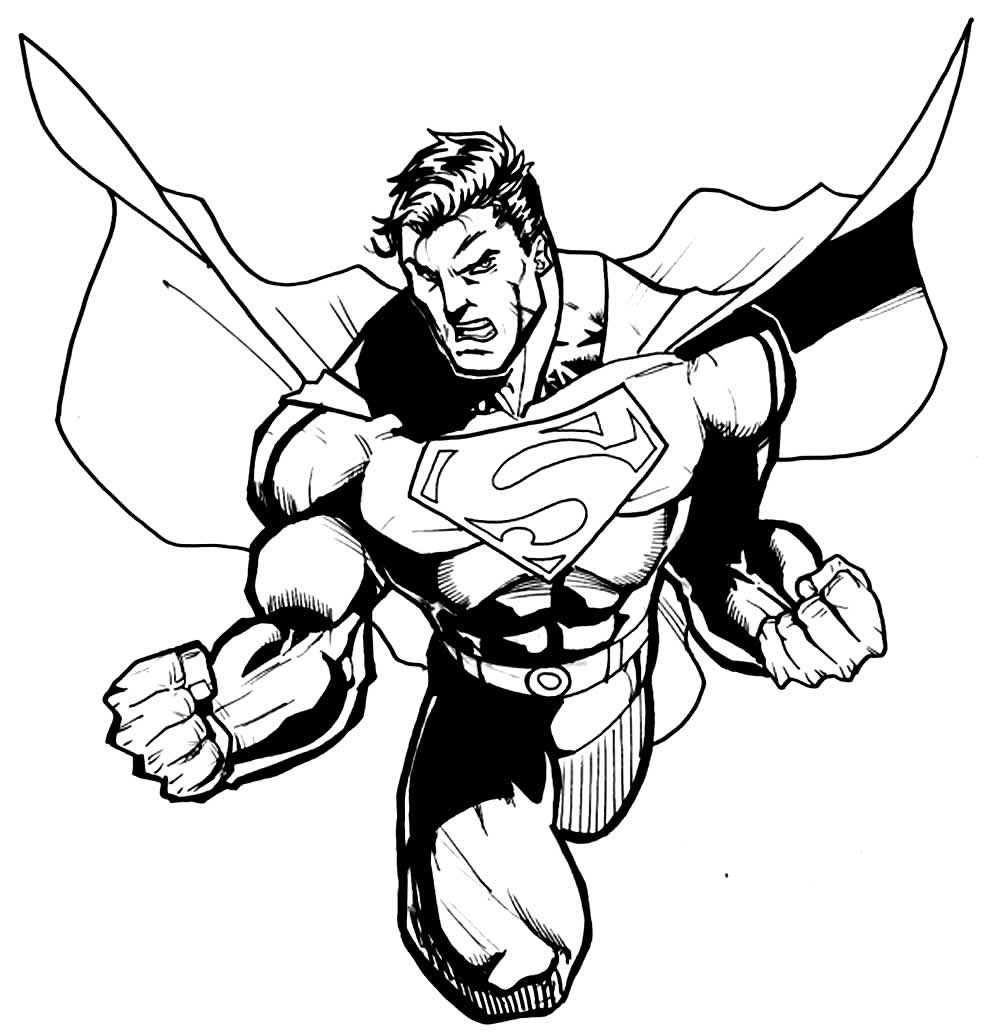 Desenhos do Super-Homem para colorir - Bora Colorir