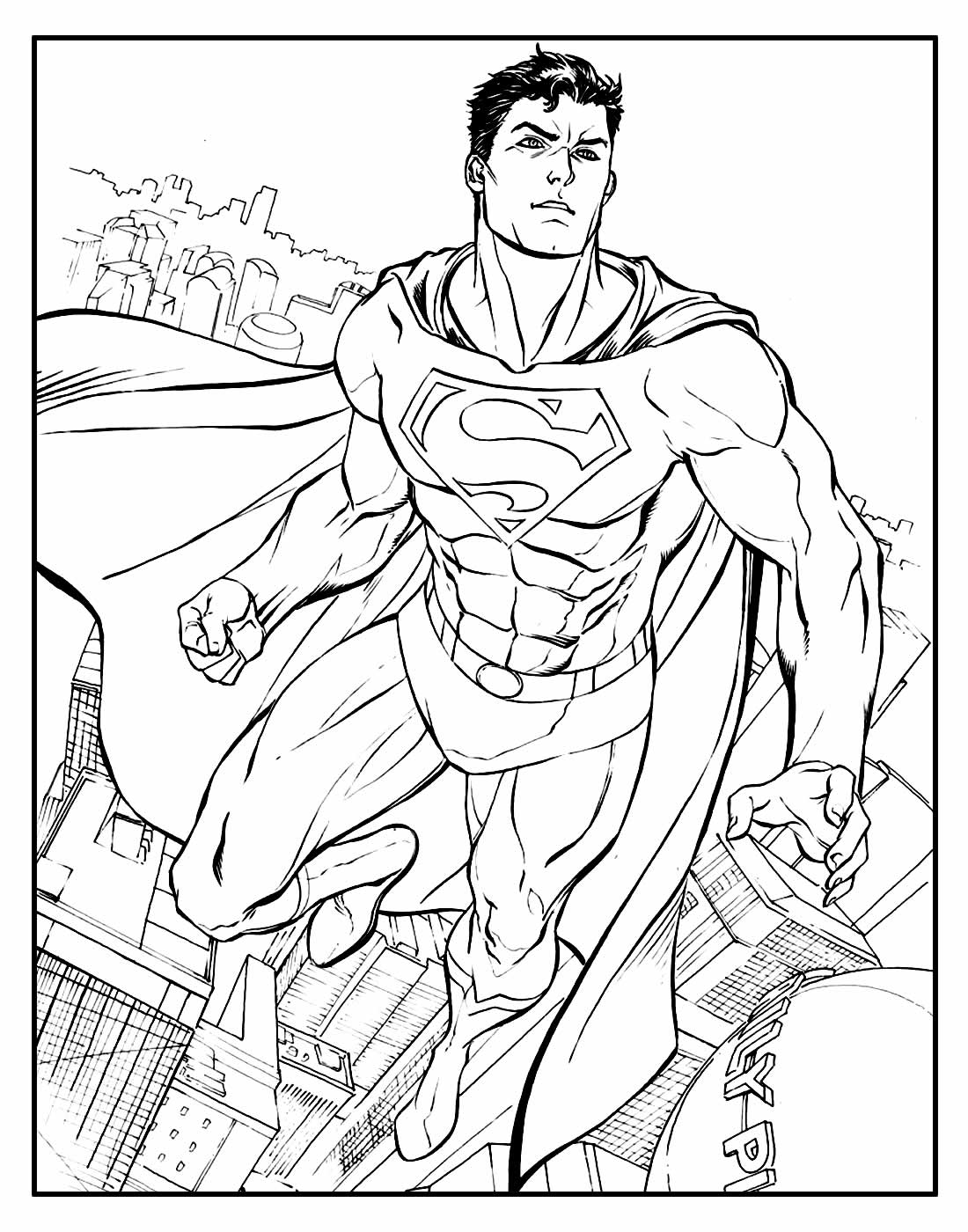 Desenhos do Super-Homem para colorir - Bora Colorir