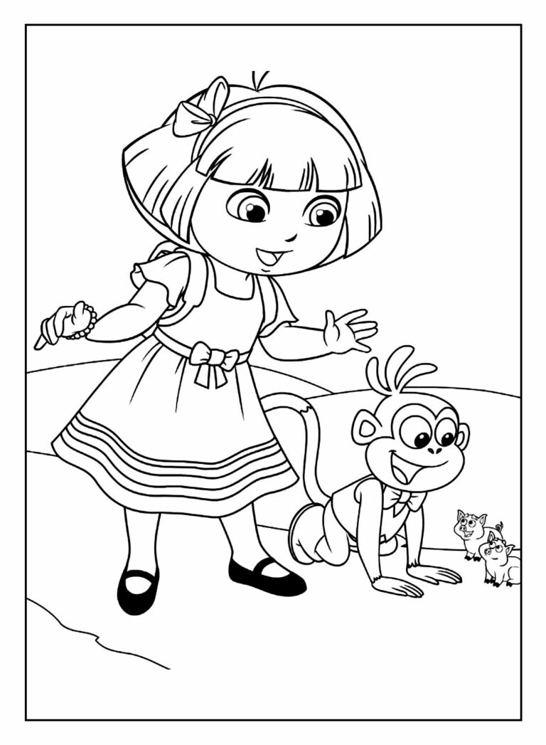 Desenhos da Dora Aventureira para colorir - Bora Colorir