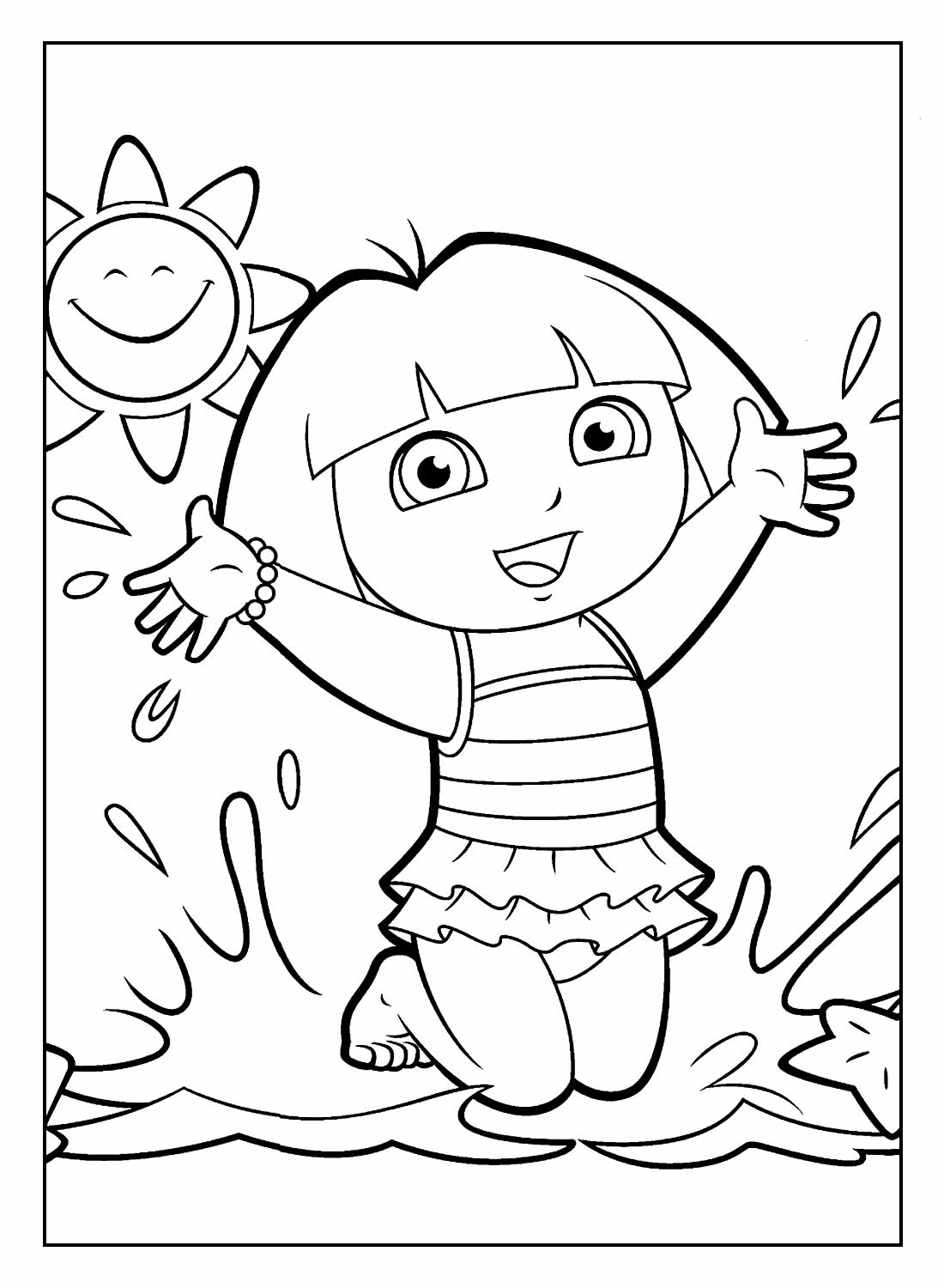 Desenhos da Dora Aventureira para colorir - Bora Colorir