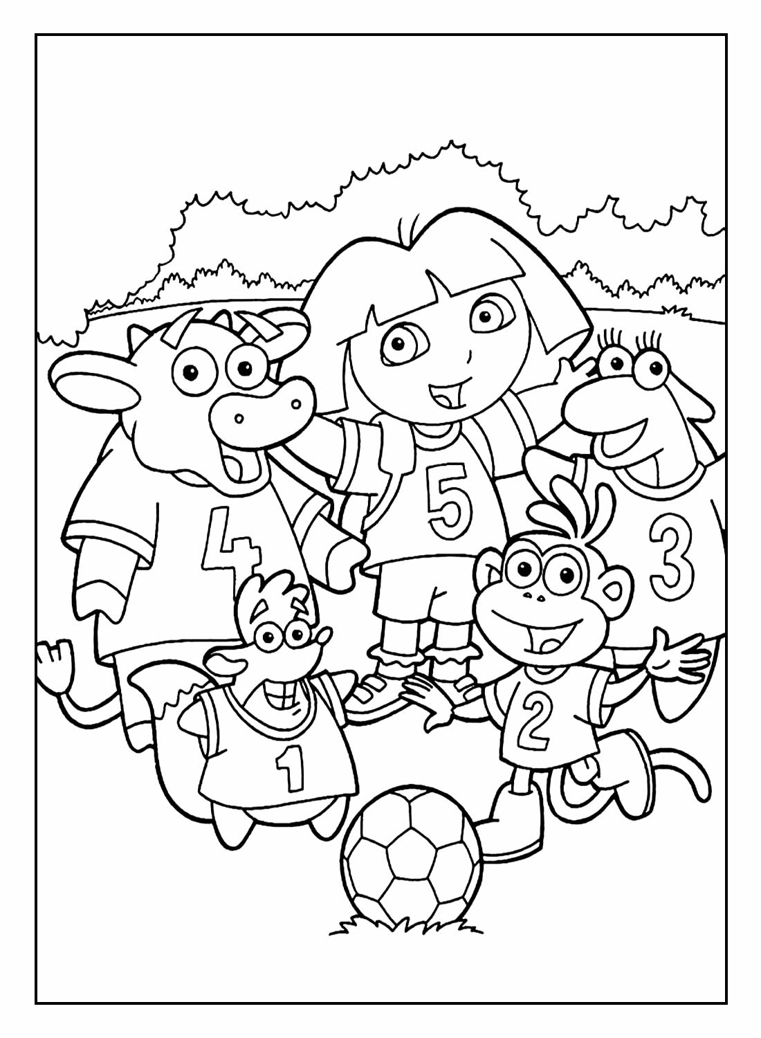 Desenhos da Dora Aventureira para colorir - Bora Colorir