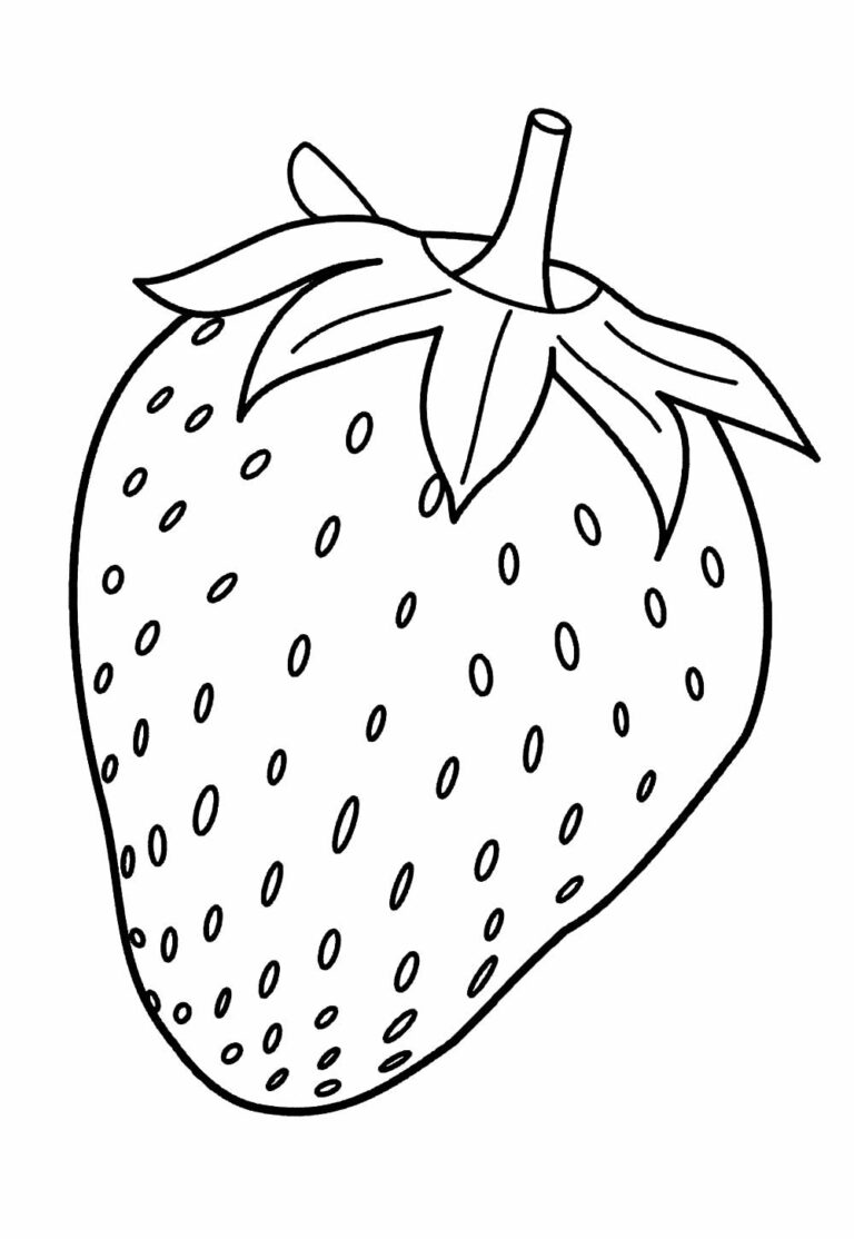 Desenhos de Morango para colorir - Bora Colorir
