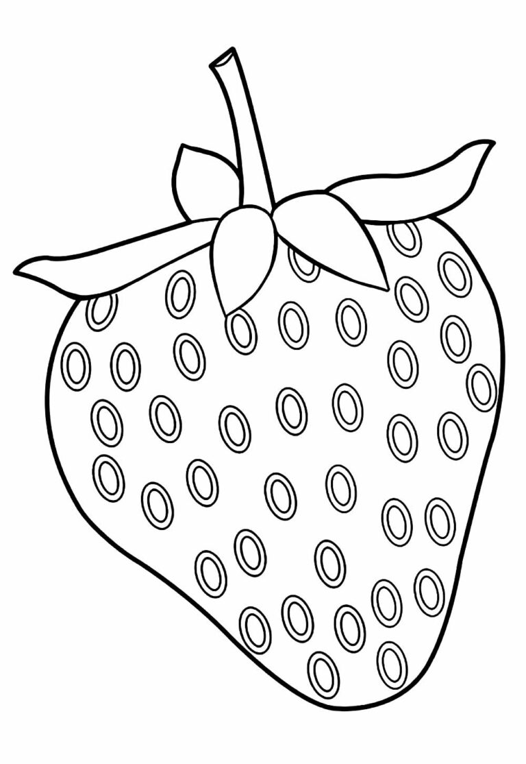Desenhos de Morango para colorir - Bora Colorir
