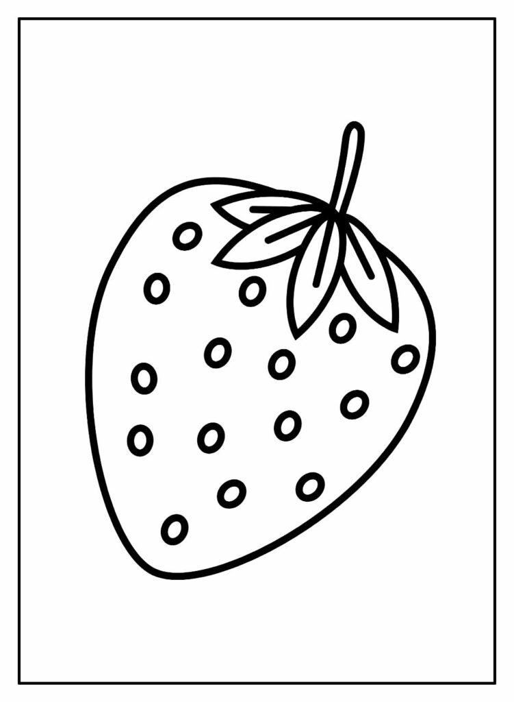 Desenhos de Morango para colorir - Bora Colorir