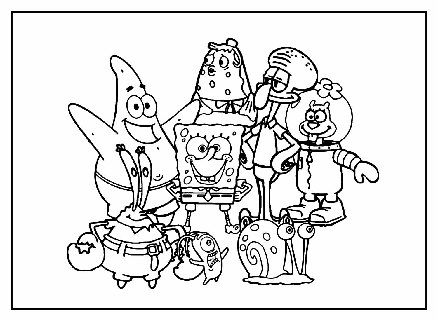 Desenhos do Patrick para colorir - Bora Colorir