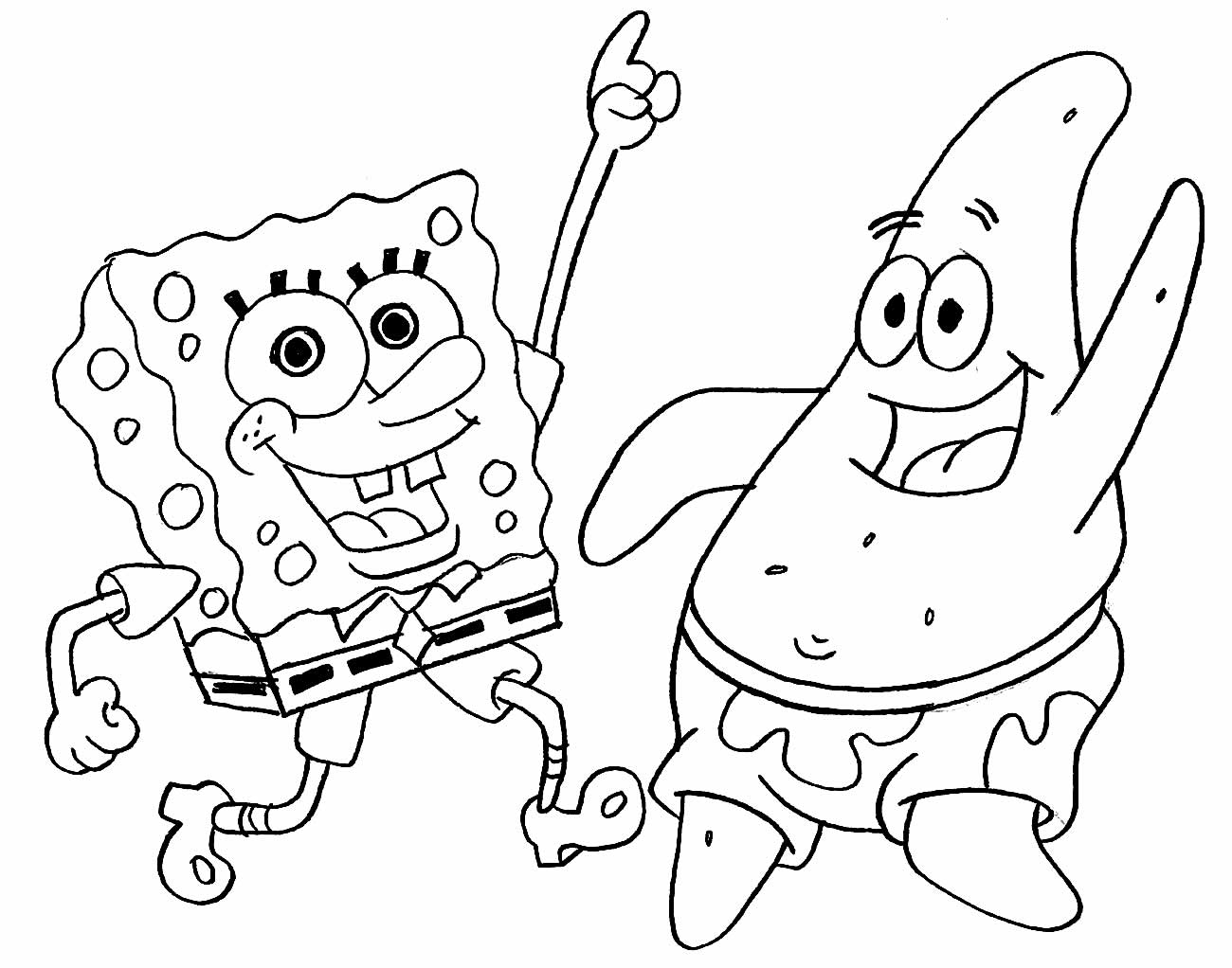 Desenhos do Patrick para colorir - Bora Colorir