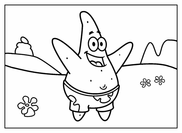 Desenhos do Patrick para colorir - Bora Colorir