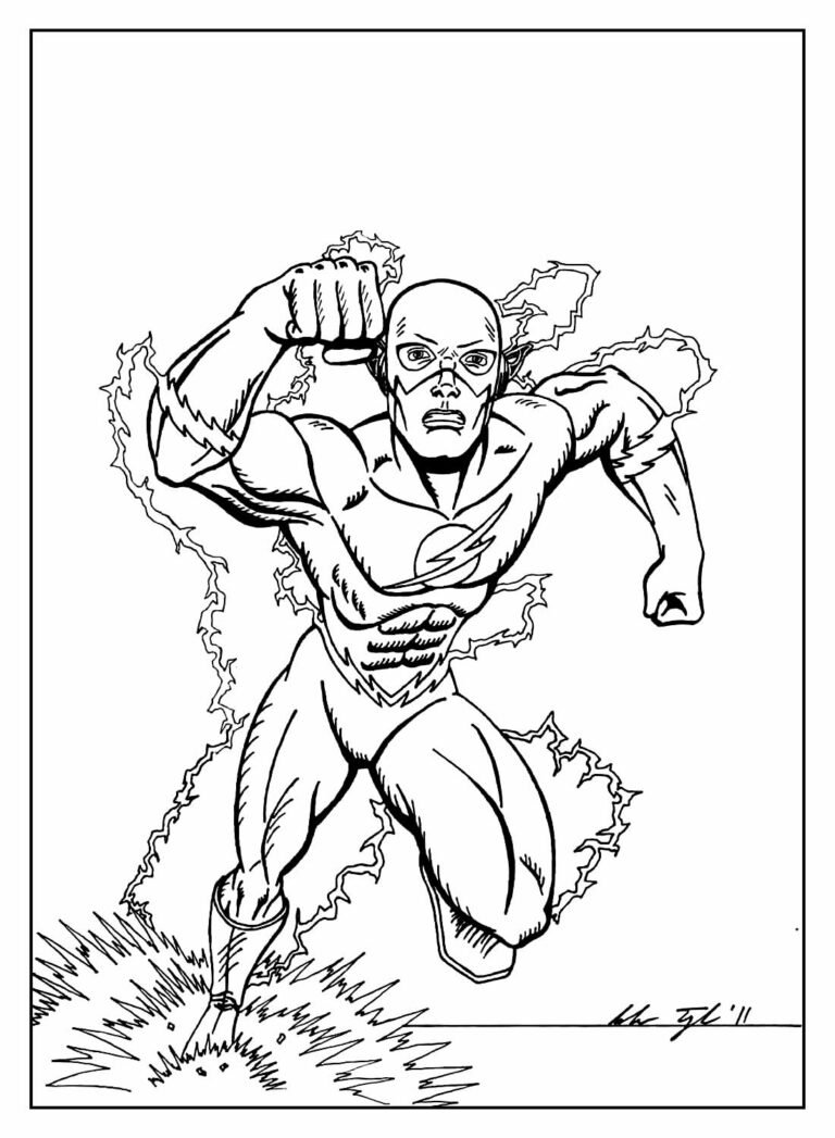 Desenhos do Flash para colorir - Bora Colorir
