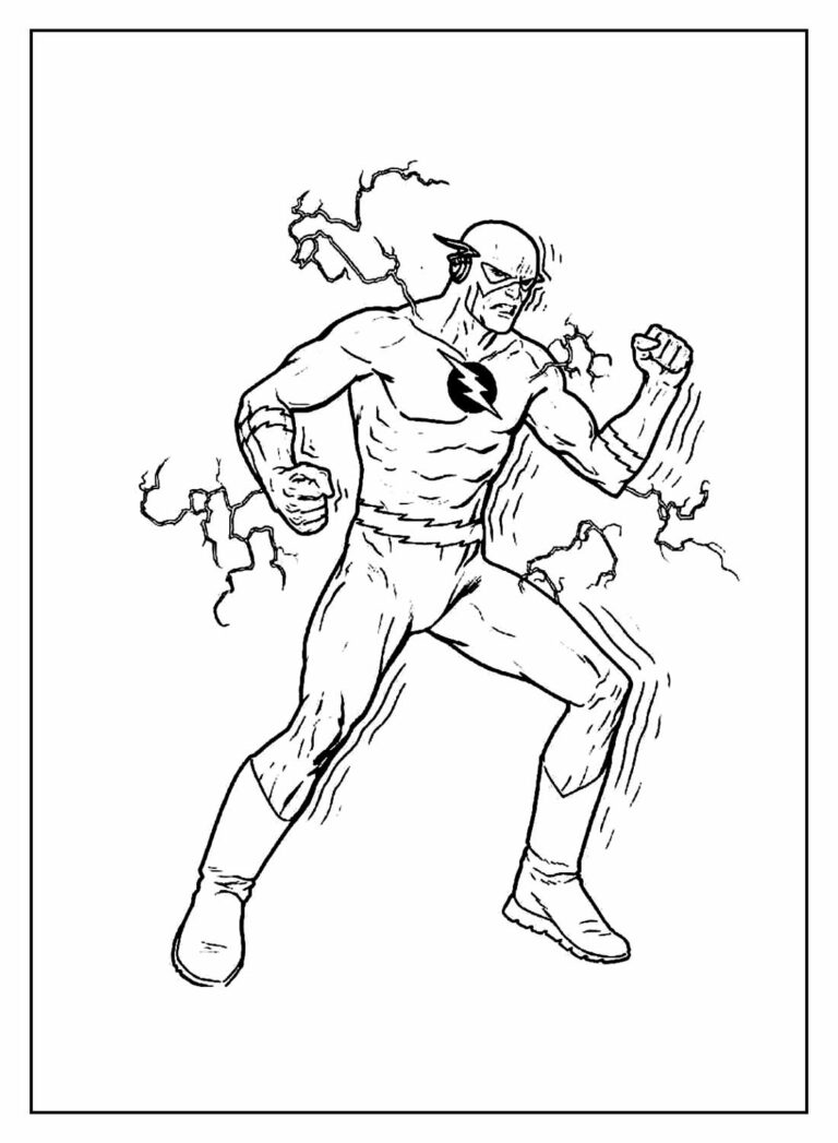 Desenhos do Flash para colorir - Bora Colorir