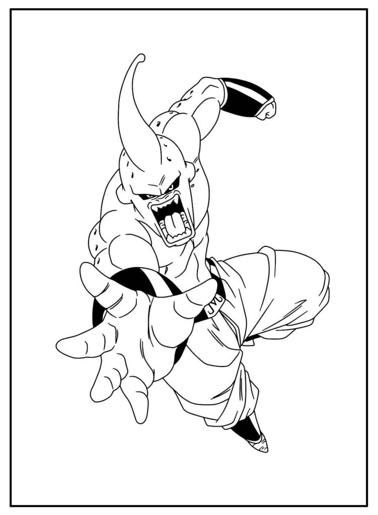 Desenhos do Majin Boo para colorir - Bora Colorir