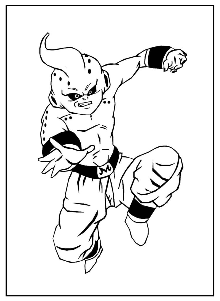 Desenhos do Majin Boo para colorir - Bora Colorir