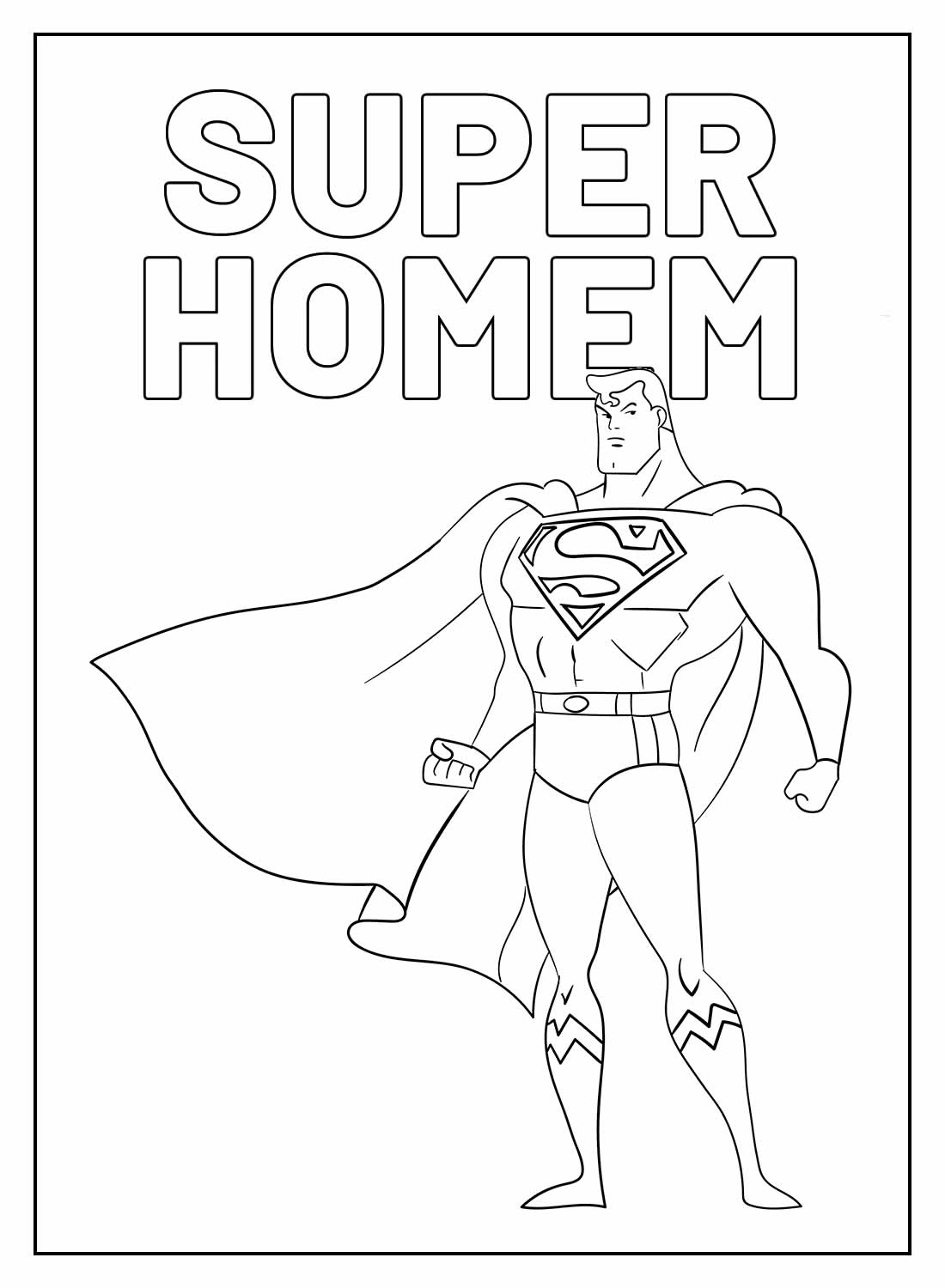 Desenhos do Super-Homem para colorir - Bora Colorir