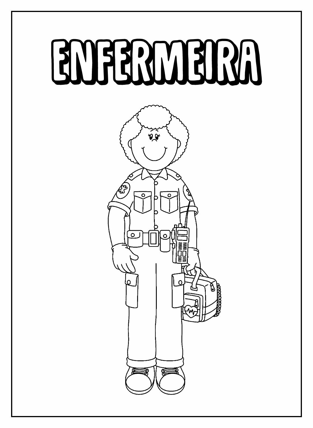 Desenhos das Profissões para colorir - Bora Colorir