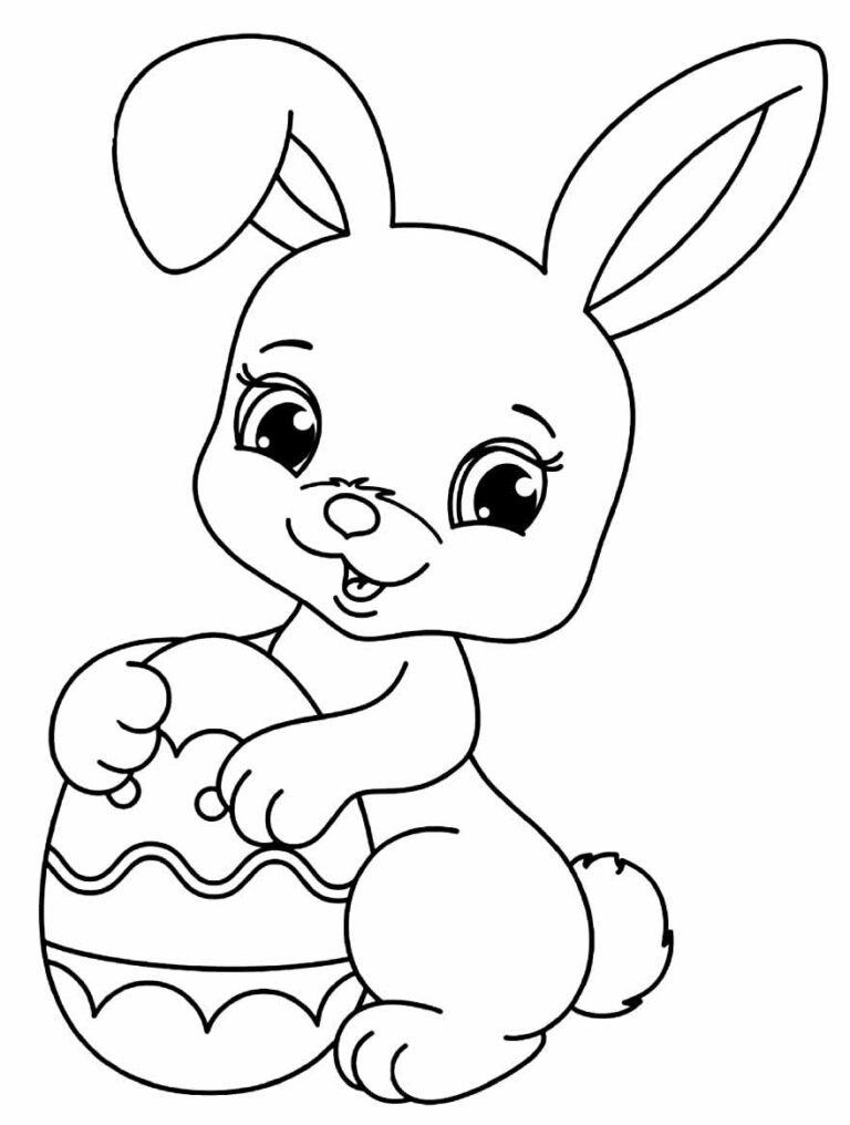 Desenhos de Coelhinho da Páscoa para colorir - Bora Colorir