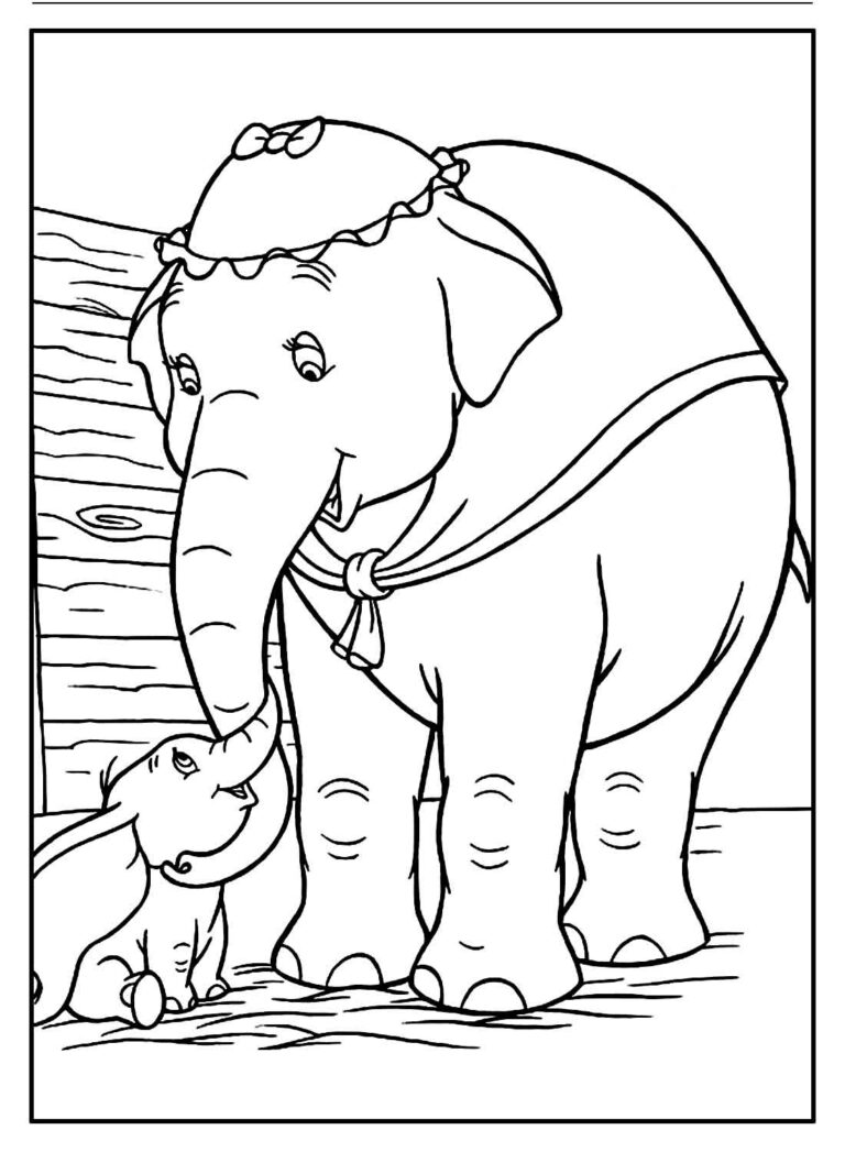 Desenhos do Dumbo para colorir - Bora Colorir