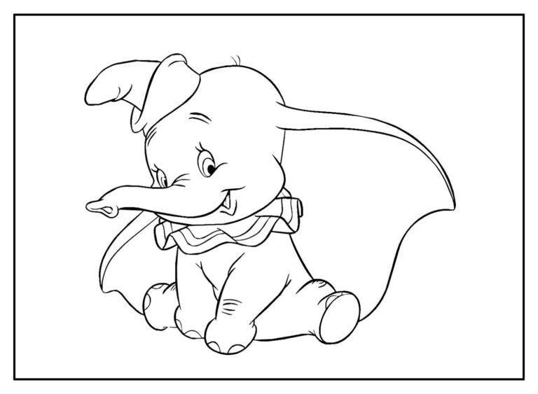 Desenhos do Dumbo para colorir - Bora Colorir
