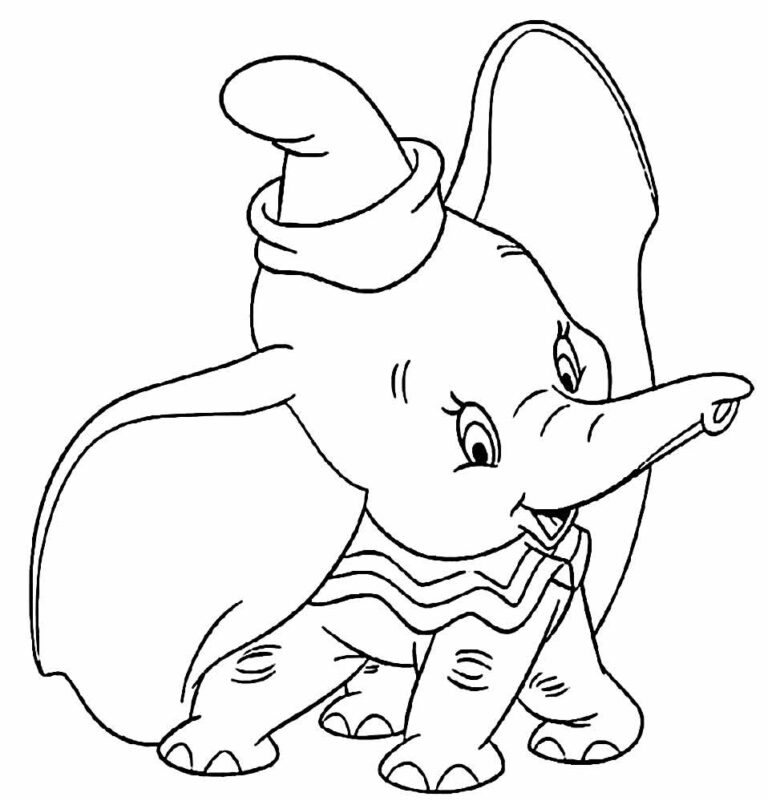 Desenhos do Dumbo para colorir - Bora Colorir