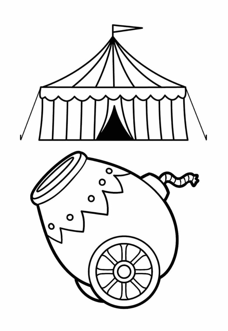 Desenhos de Circo para colorir - Bora Colorir