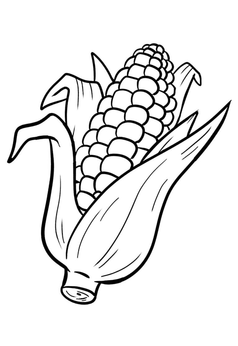 Desenhos de Milho para colorir - Bora Colorir