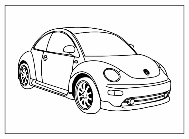 Desenhos de Fusca para colorir - Bora Colorir