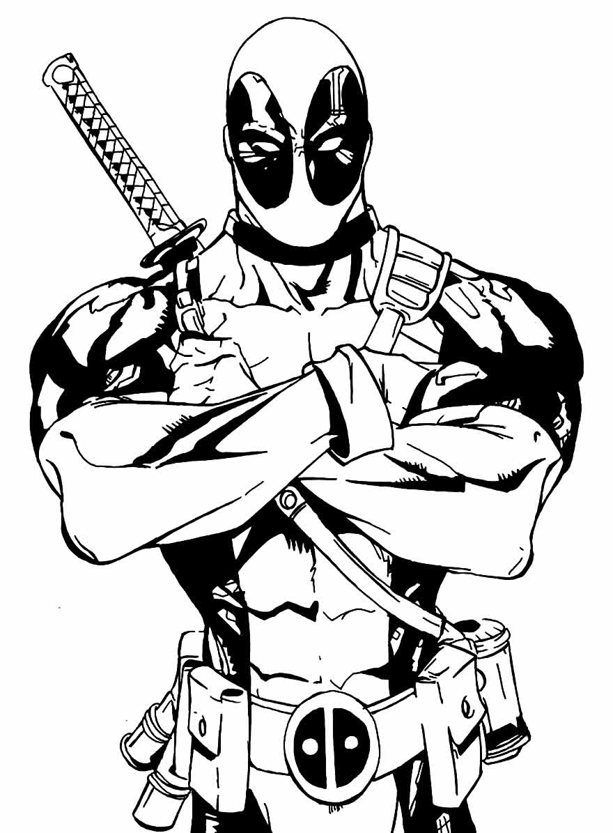 Desenhos do Deadpool para colorir - Bora Colorir