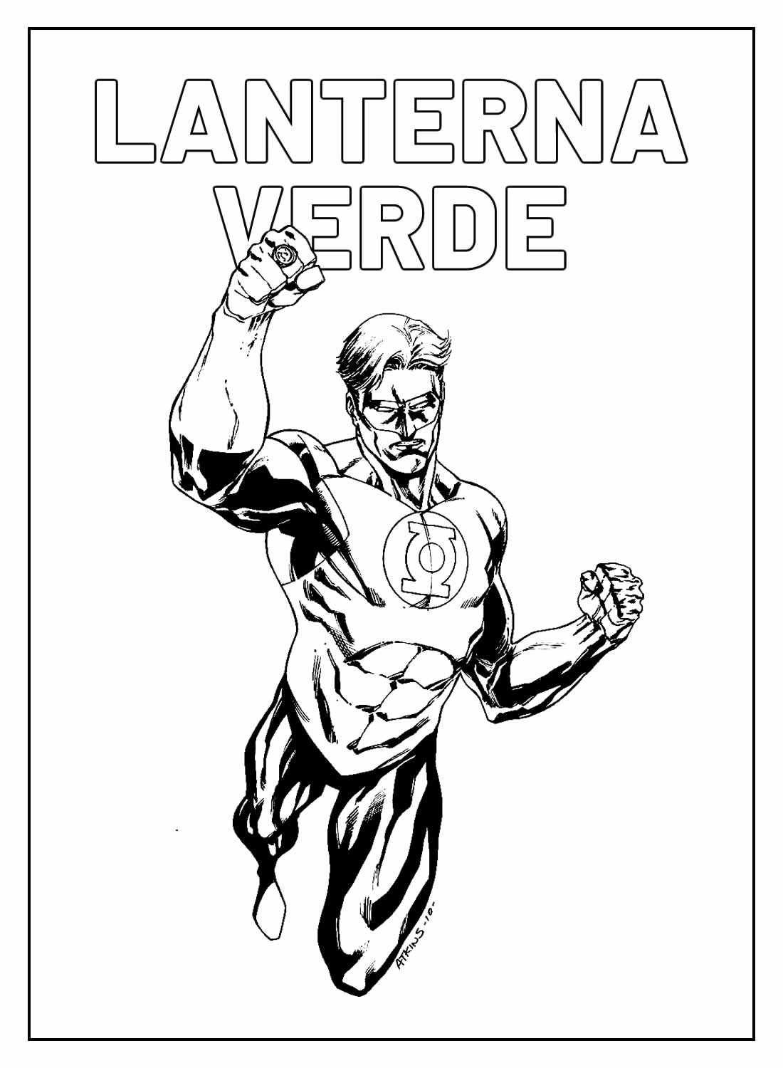 Desenhos do Lanterna Verde para colorir - Bora Colorir