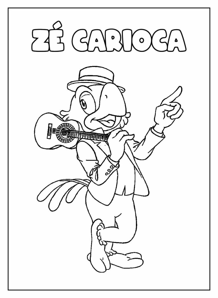 Desenhos do Zé Carioca para colorir - Bora Colorir