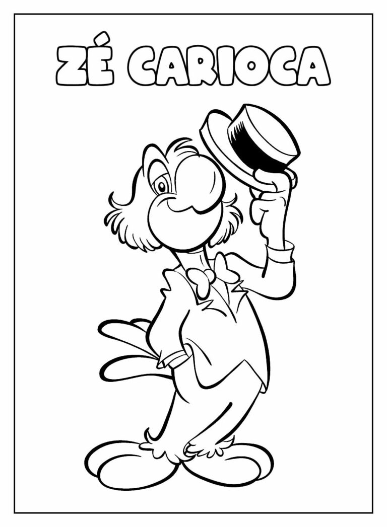 Desenhos do Zé Carioca para colorir - Bora Colorir