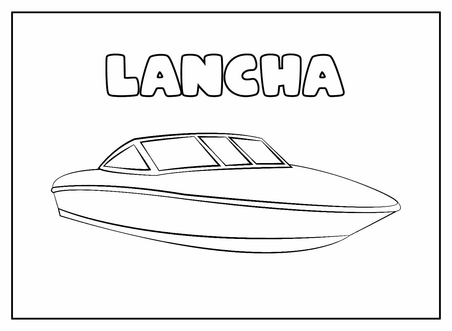 Desenhos de Lancha para colorir - Bora Colorir Desenhos de Lancha para colorir - Bora Colorir