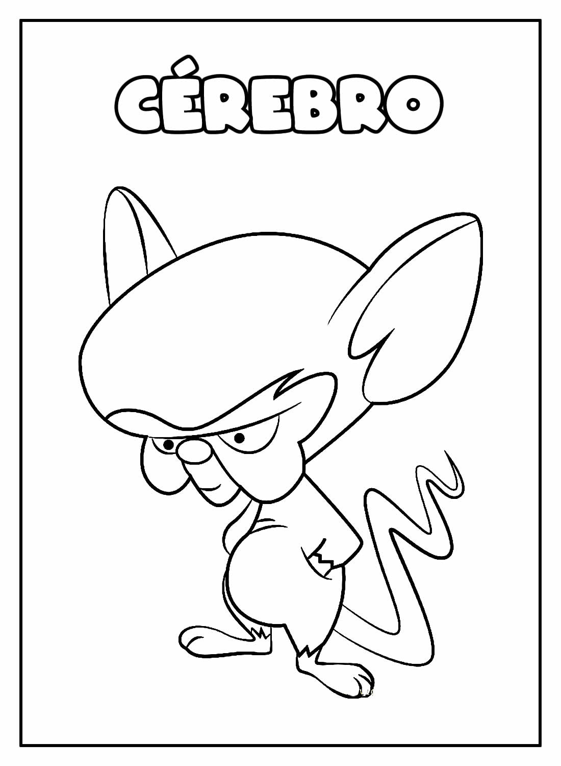 Desenhos de Pinky e Cérebro para colorir - Bora Colorir
