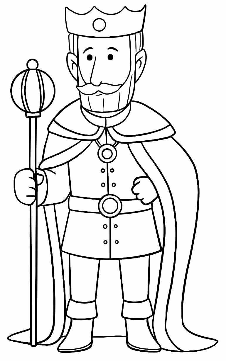 Desenhos de Rei para colorir - Bora Colorir