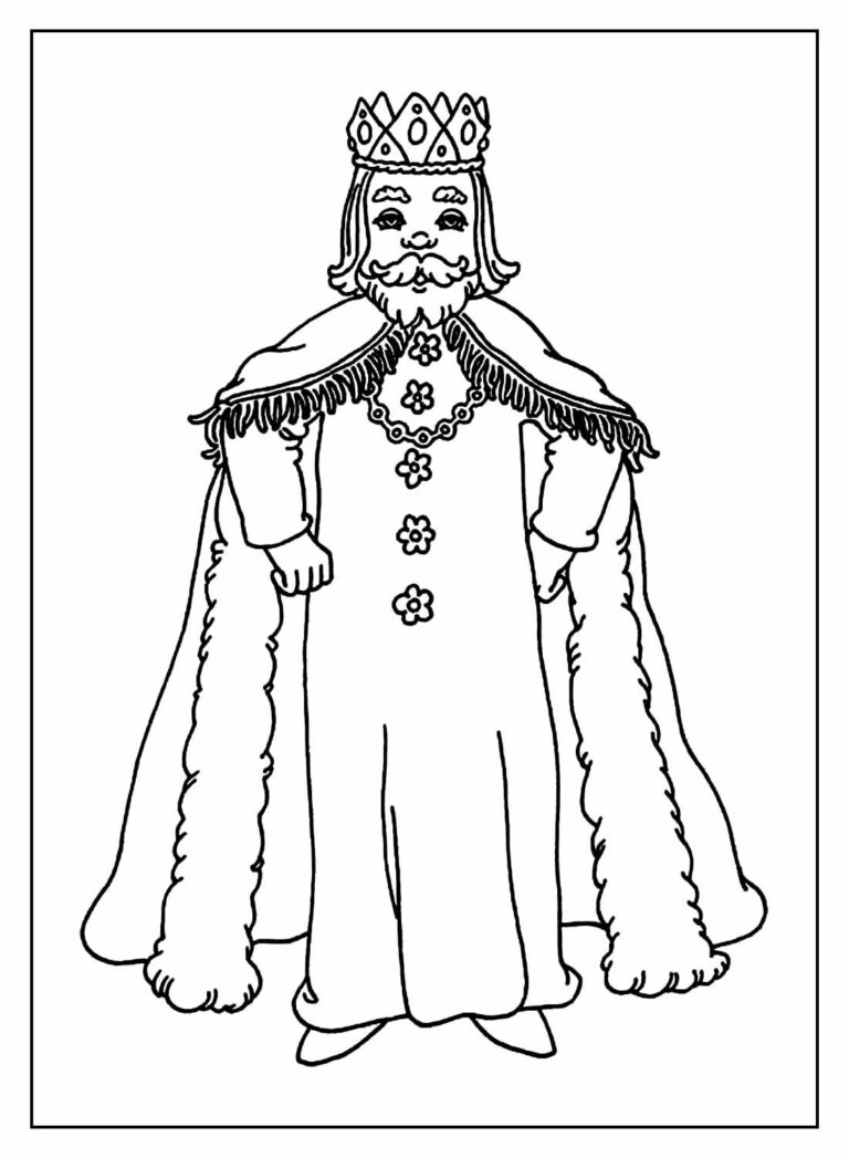 Desenhos de Rei para colorir - Bora Colorir