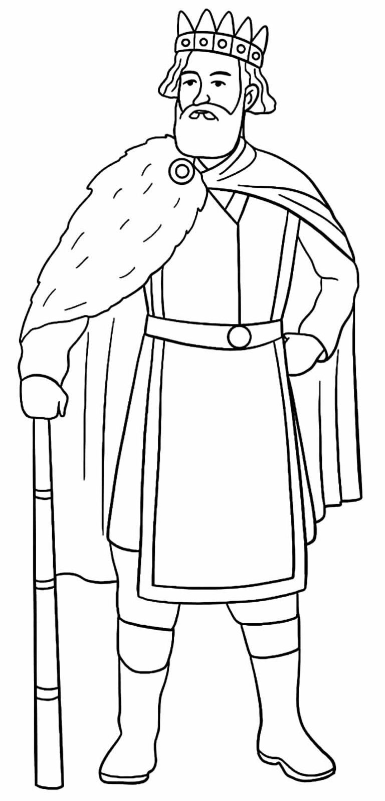 Desenhos de Rei para colorir - Bora Colorir