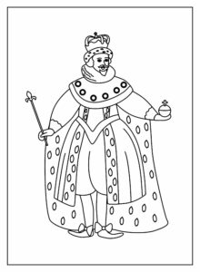 Desenhos de Rei para colorir - Bora Colorir