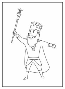 Desenhos de Rei para colorir - Bora Colorir