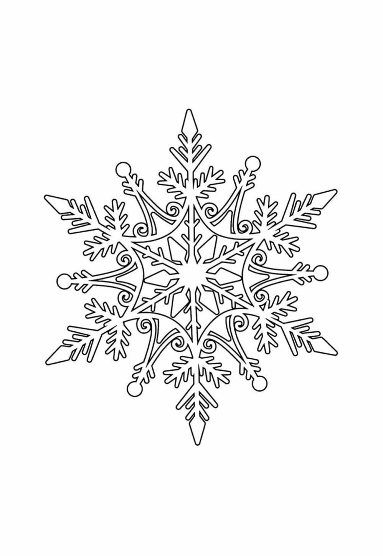 Desenhos de Flocos de Neve para colorir - Bora Colorir