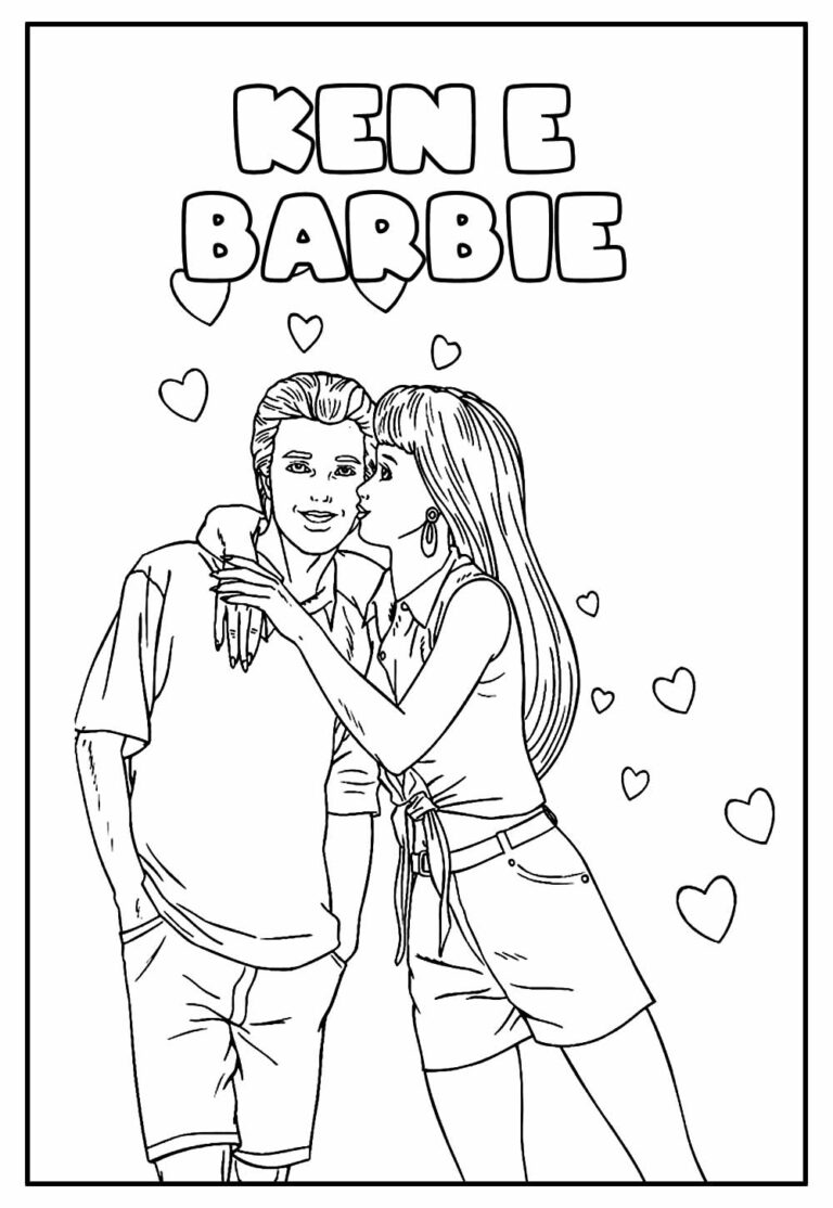 Desenhos de Ken da Barbie para colorir - Bora Colorir