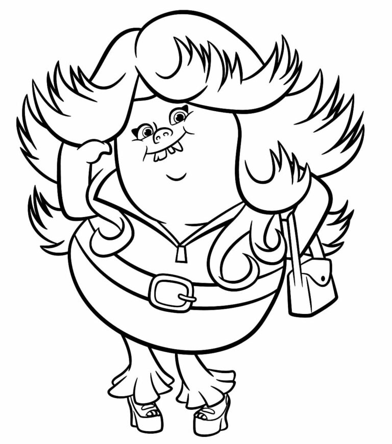 Desenhos dos Trolls para colorir - Bora Colorir