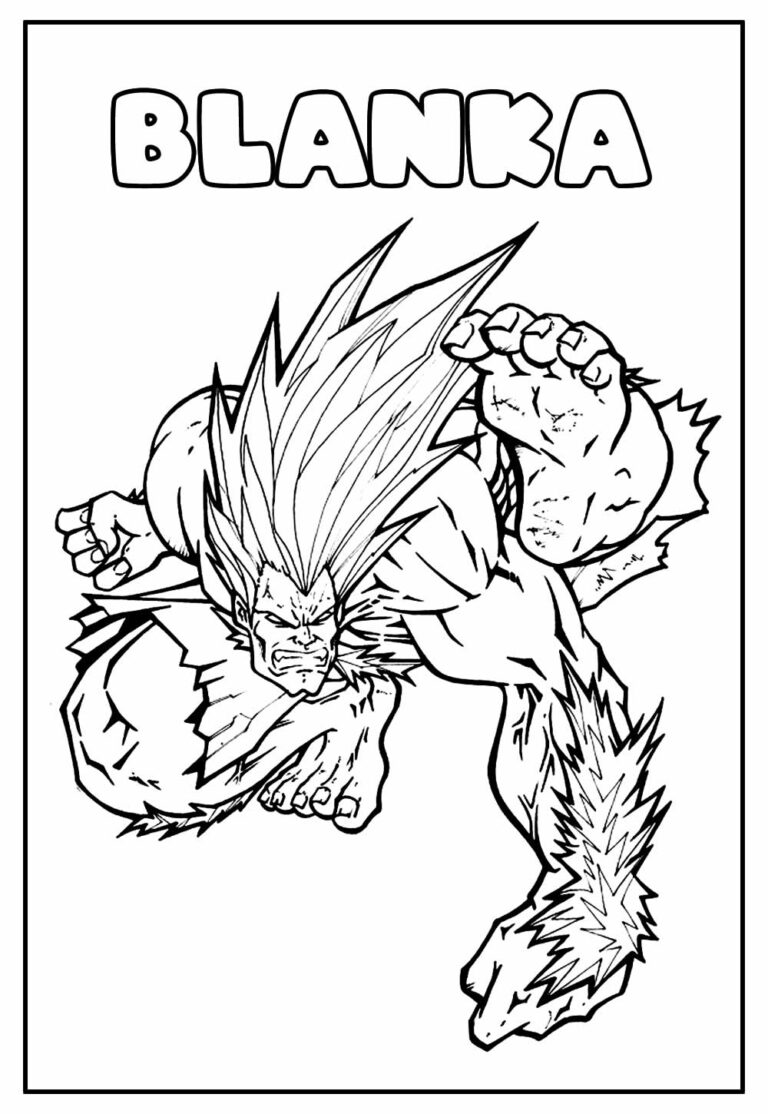 Desenhos de Blanka para colorir - Bora Colorir