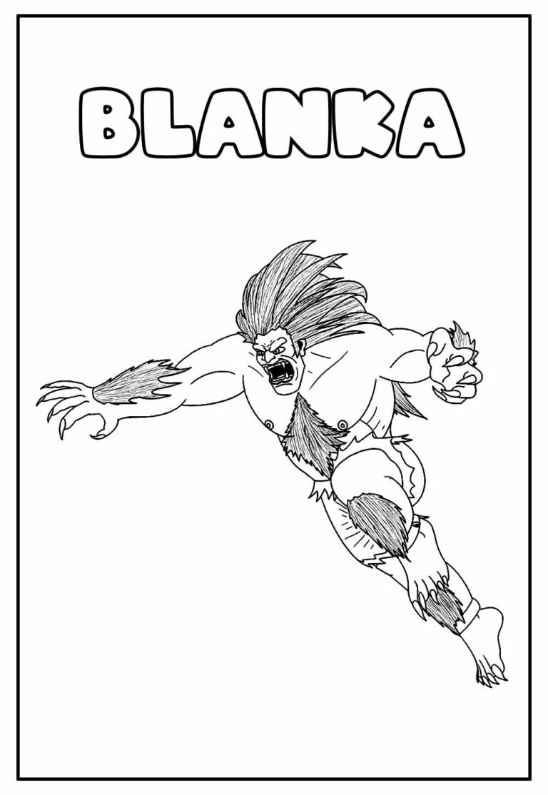 Desenhos de Blanka para colorir - Bora Colorir