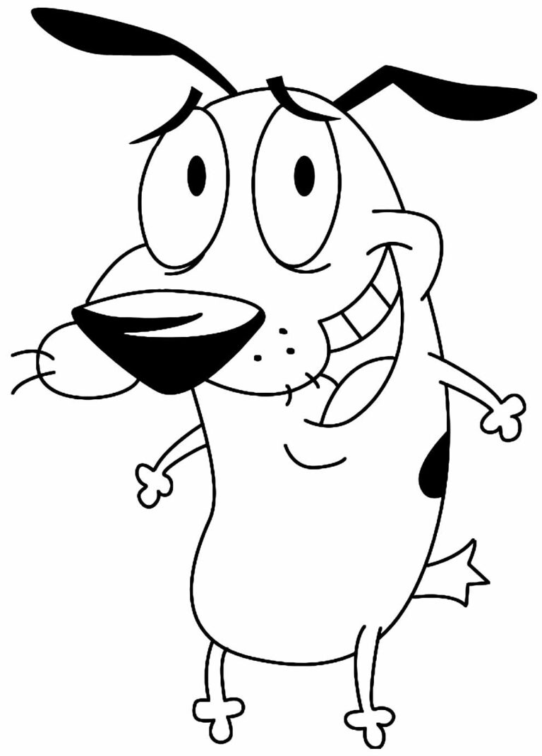Desenhos de Coragem, o Cão Covarde para colorir - Bora Colorir