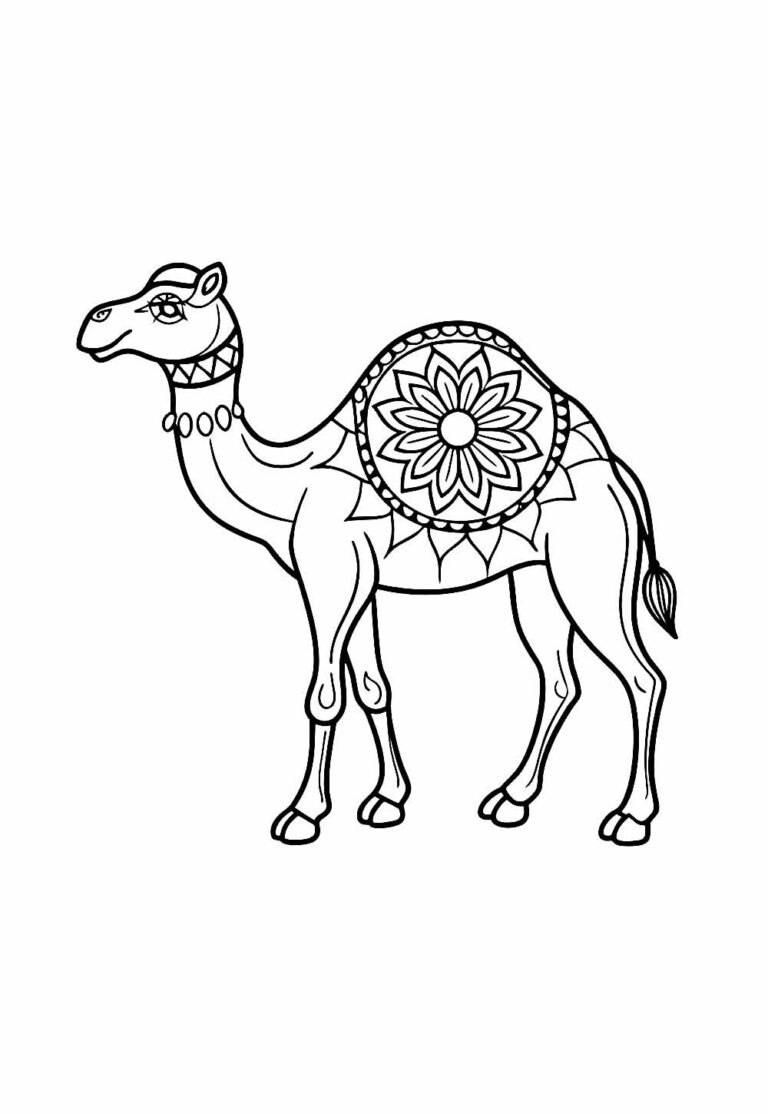Desenhos de Camelo para colorir - Bora Colorir