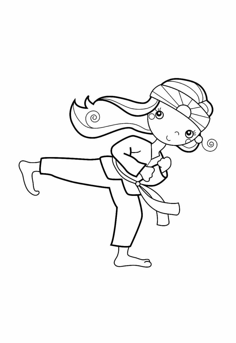 Desenhos de Karatê para colorir - Bora Colorir