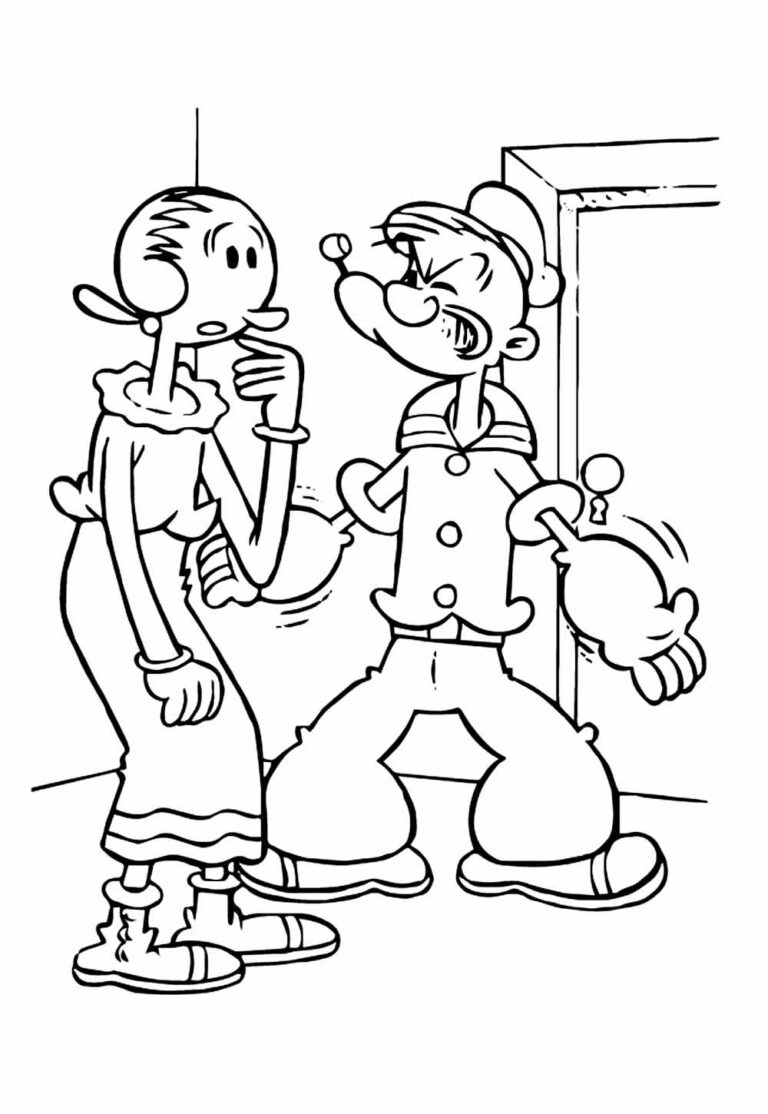 Desenhos do Popeye para colorir - Bora Colorir