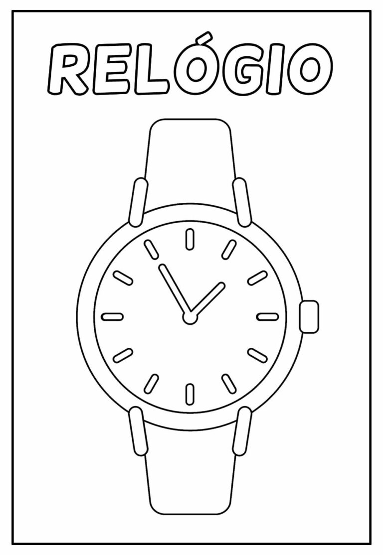 Desenhos de Relógio para colorir - Bora Colorir