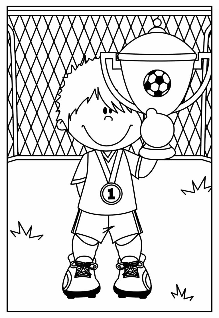 Desenhos da Copa do Mundo para colorir - Bora Colorir