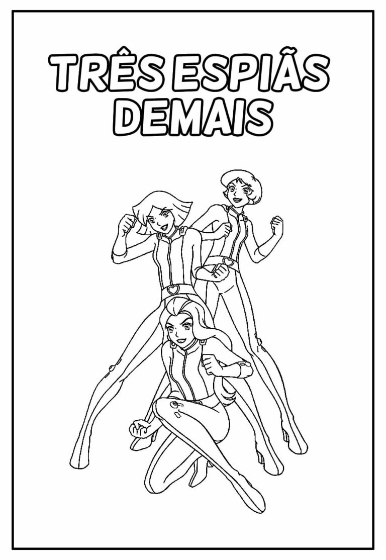 Desenhos das Três Espiãs Demais para colorir - Bora Colorir