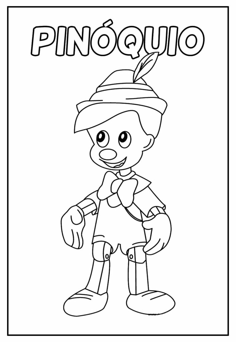 Desenhos de Pinóquio para colorir - Bora Colorir